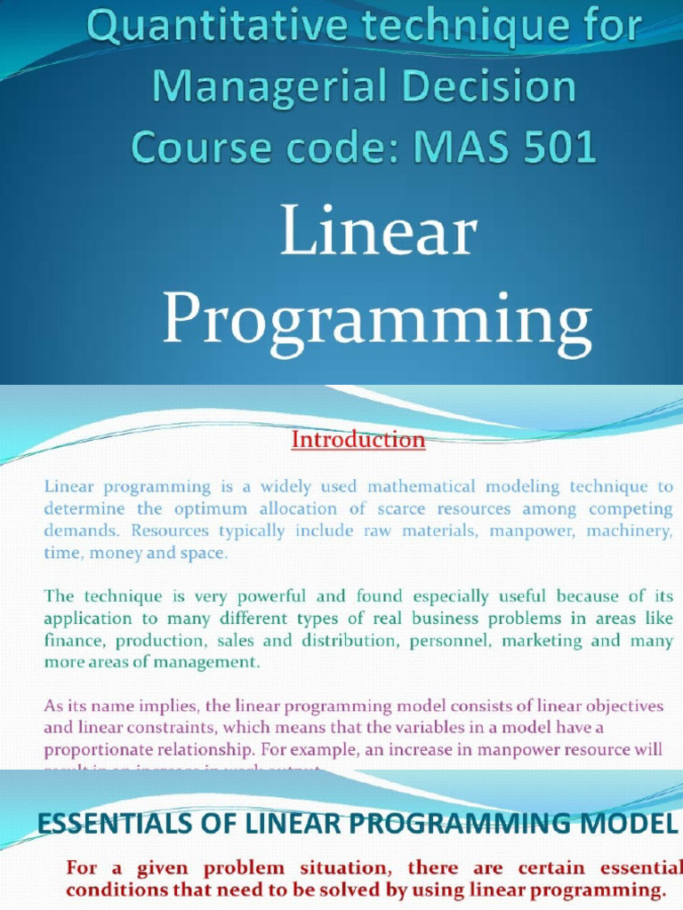 Chapter 12 Linear Programming | PDF