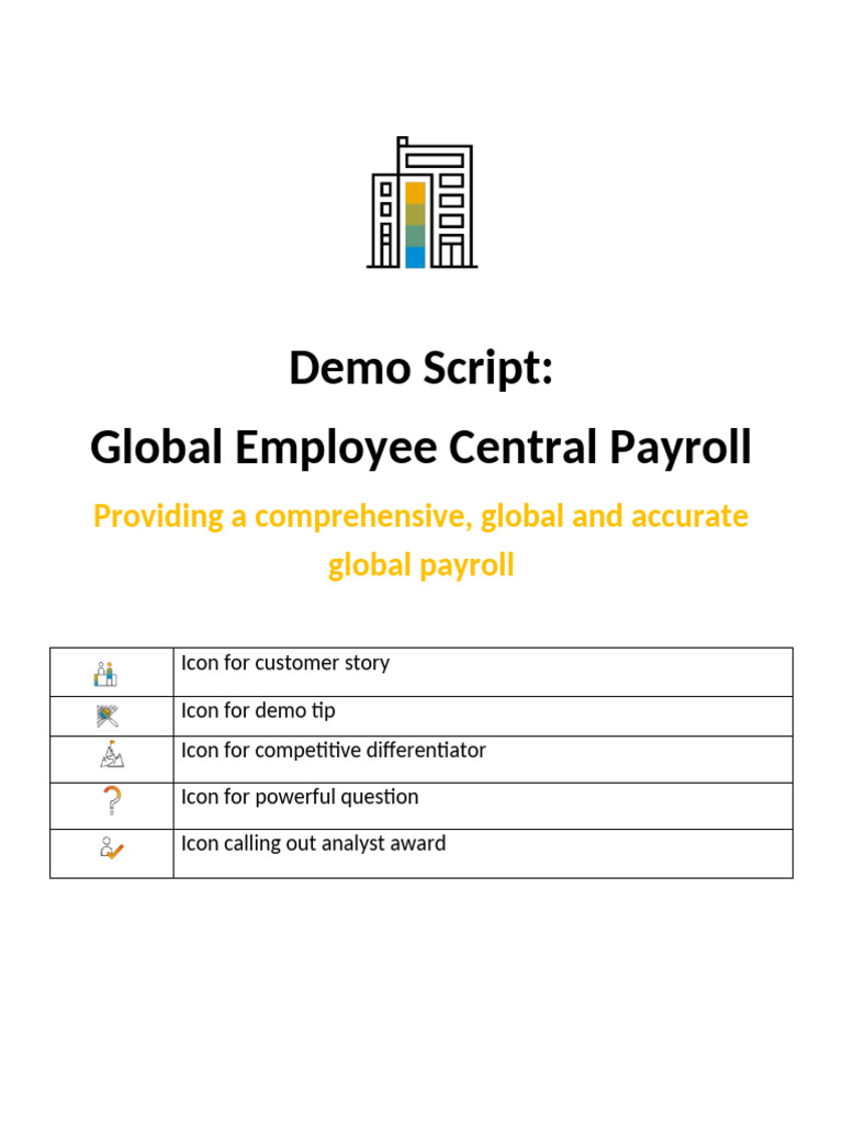 EC Payroll Easy End User Demo Script - Partner Version | PDF | Payroll ...