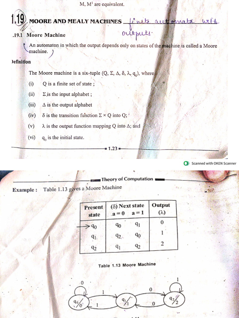 Moore and Mealy Machines | PDF
