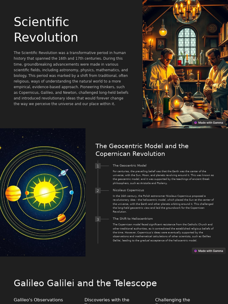 Impact of the Scientific Revolution | PDF | Heliocentrism | Galileo Galilei