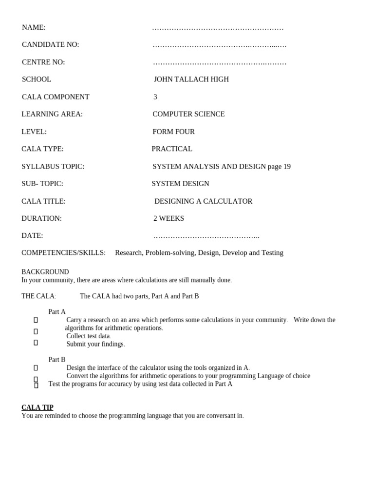 Comp Science Cala 3 | PDF | Computer Programming | Algorithms