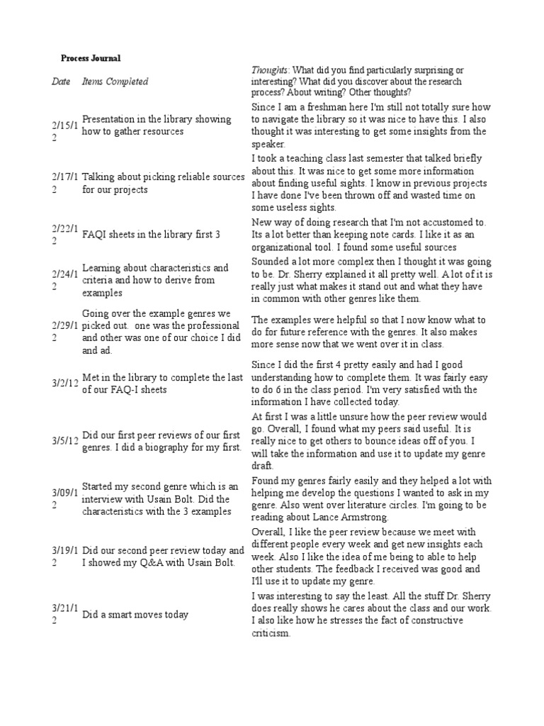 Process Journal | PDF | Libraries