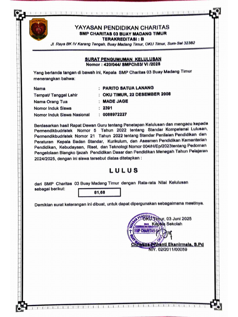 Parito Satua Lanang | PDF