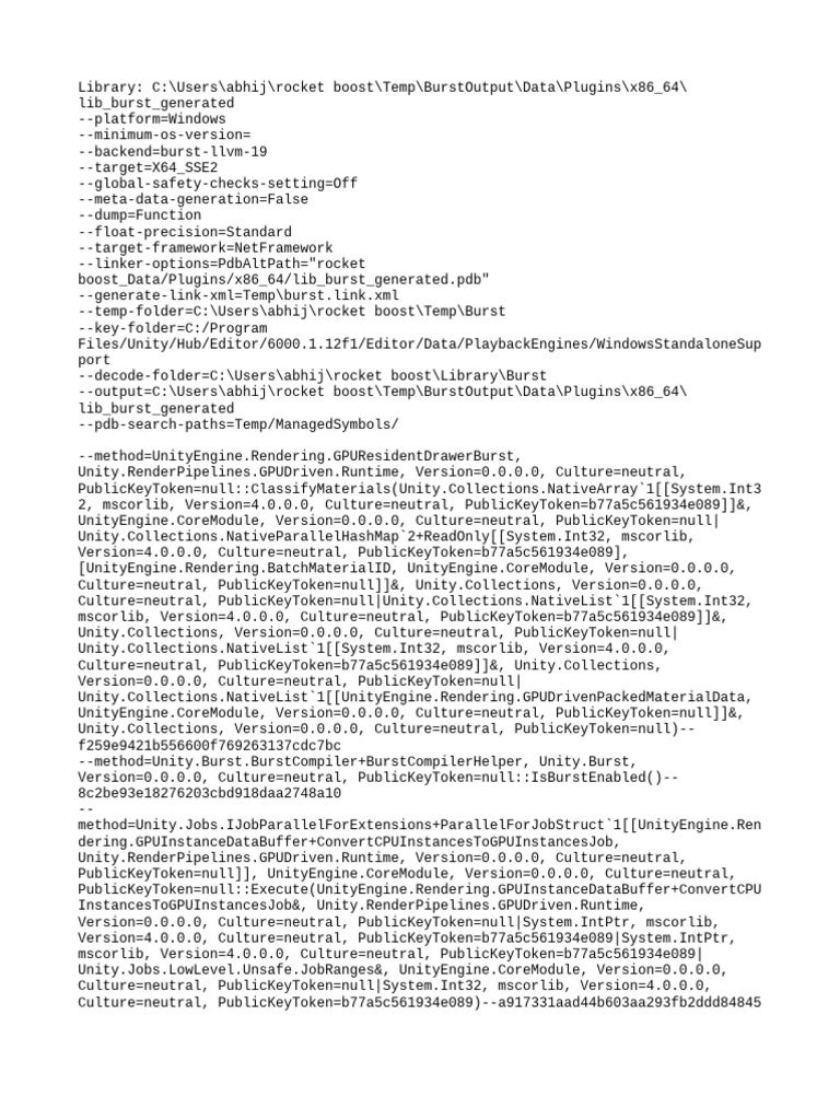 Lib Burst Generated | PDF | Unity (Game Engine) | Computer Libraries