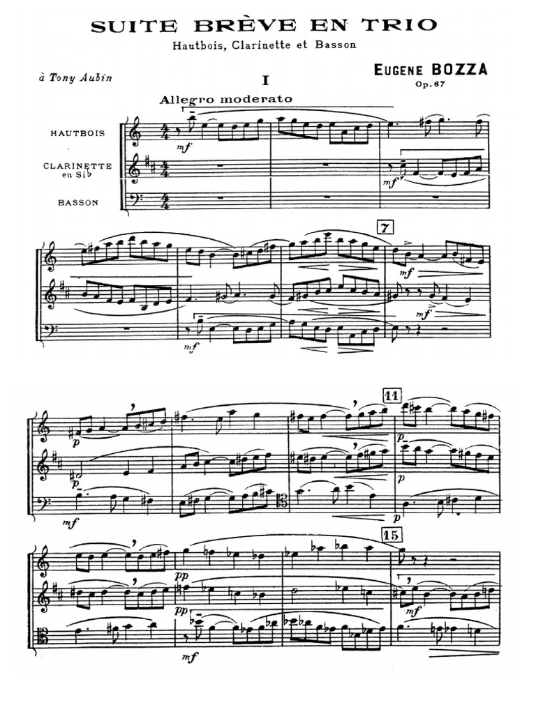 Bozza Suite Breve en Trio | PDF