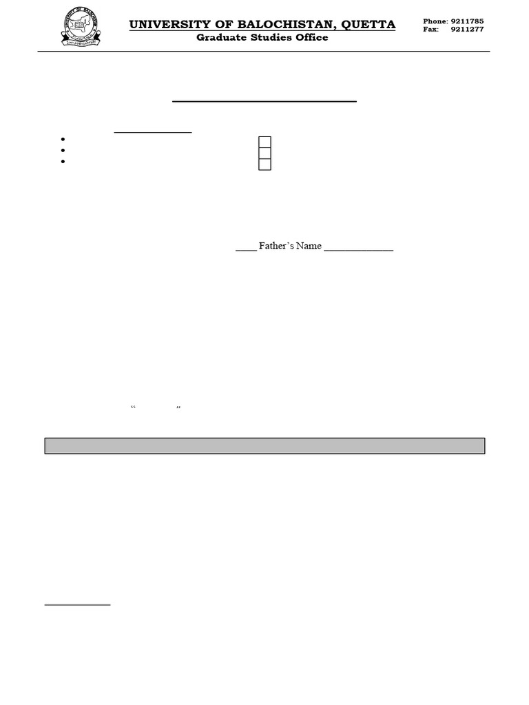 MS/MPhil/PhD Remuneration Bill Form | PDF