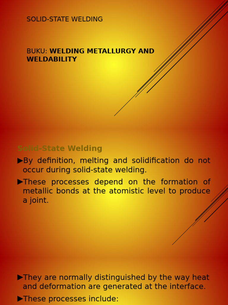 Solid-State Welding Techniques Explained | PDF | Welding | Construction