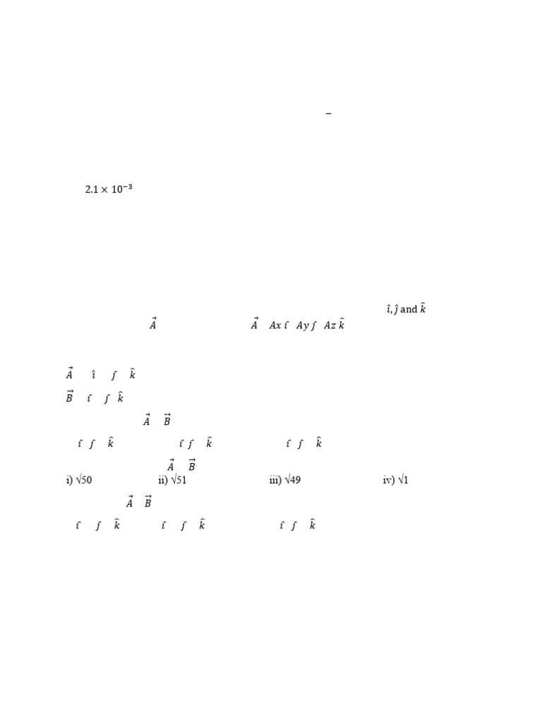 Ut 1 Class Xi Physics (2023-24) Set A | PDF | Euclidean Vector ...