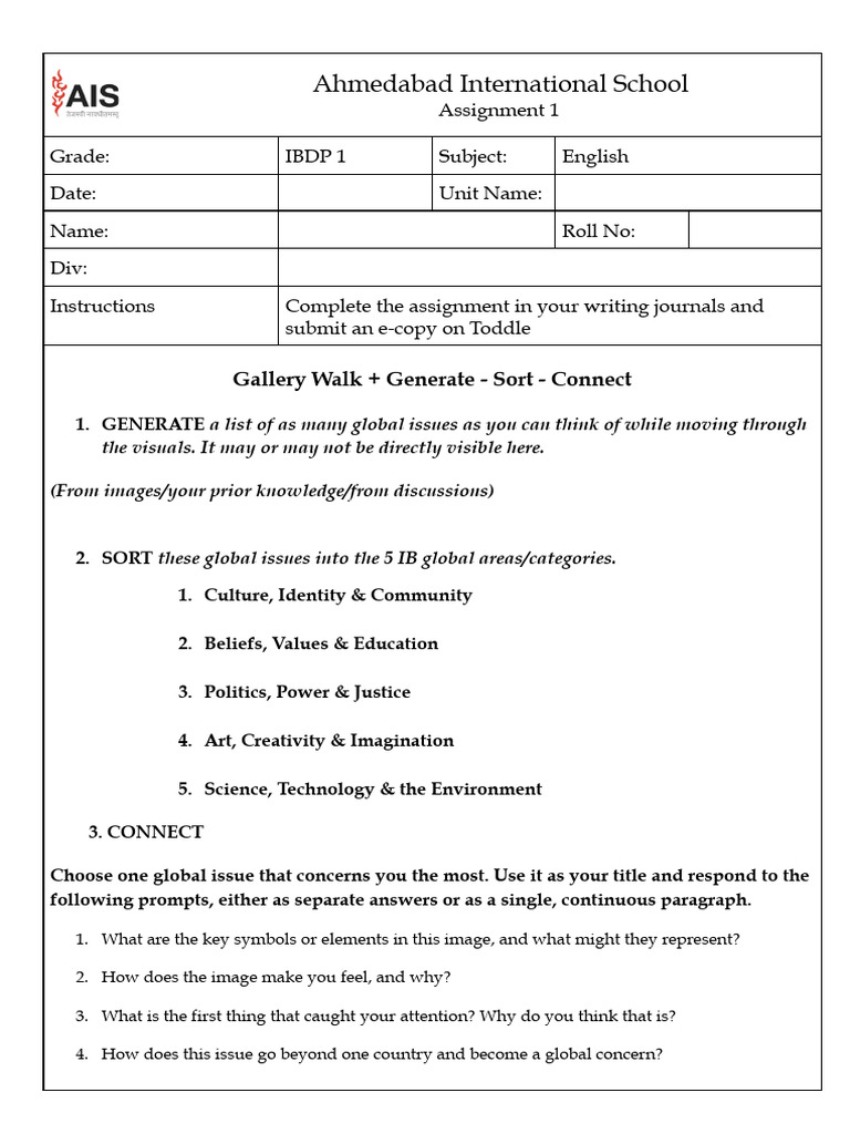 Global Issues Assignment June | PDF