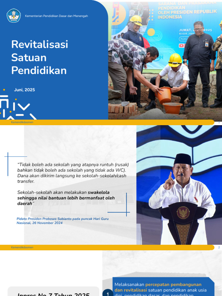 Panduan Revitalisasi Satuan Pendidikan 2025 | PDF