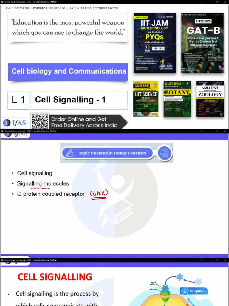 Cell Bio For Iit Jam BT | PDF