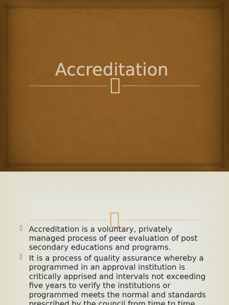 Accreditation vs. Affiliation Explained | PDF | Professional ...