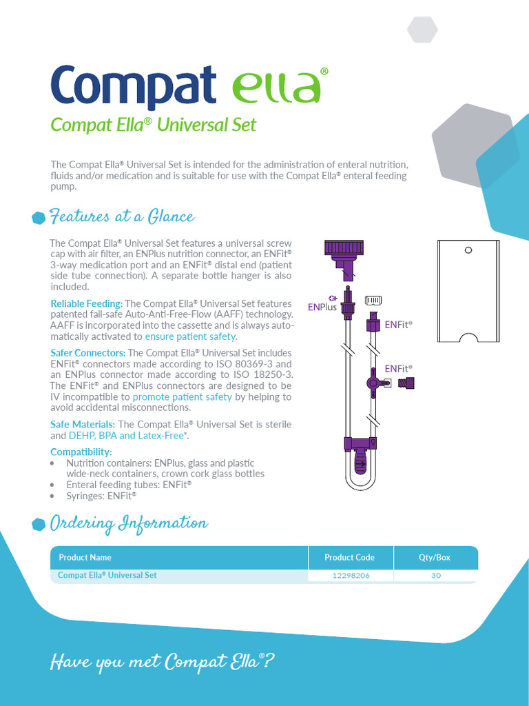 Compat Ella® Universal Feeding Set Overview | PDF