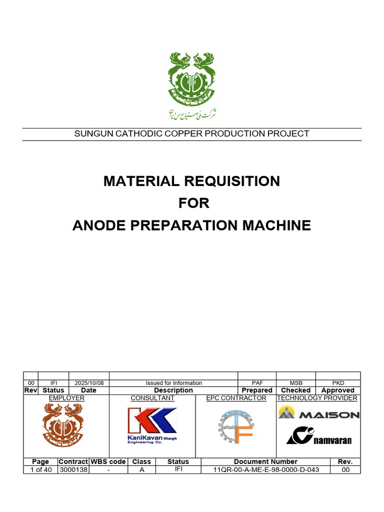 Material Requisition Sample | PDF | Pipe (Fluid Conveyance) | Specification (Technical Standard)