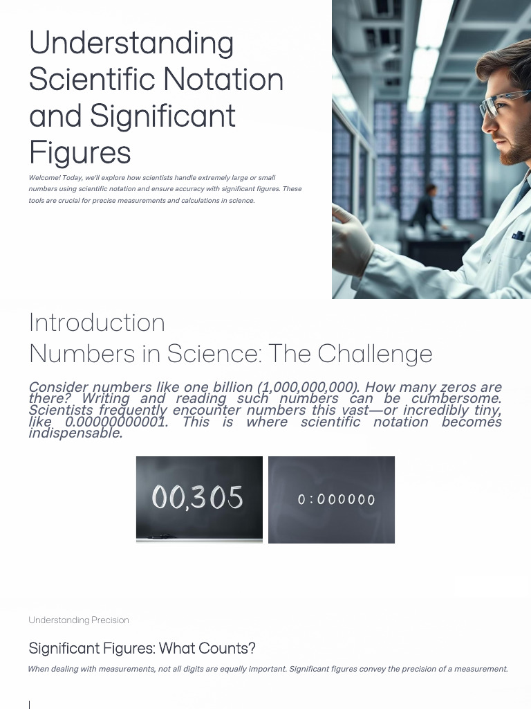 Scientific Notation and Significant Figures | PDF | Significant Figures ...