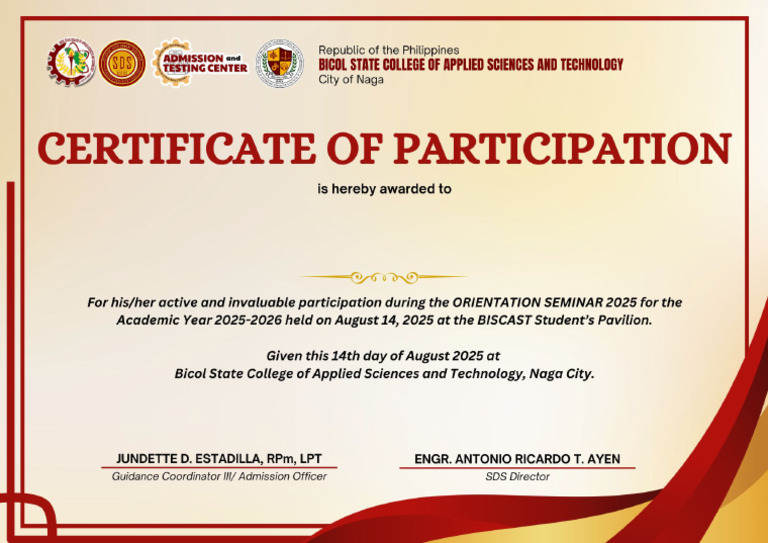 Certificate of Participation | PDF