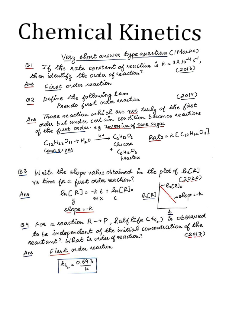 Chemical Kinetic | PDF