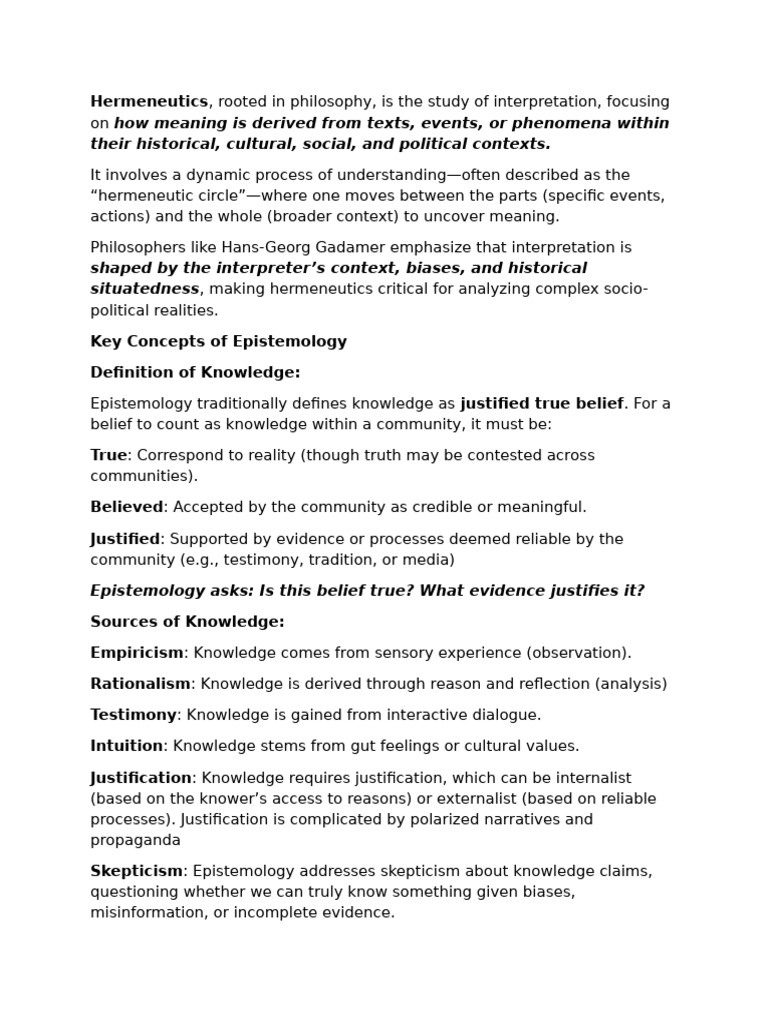 Hermeneutics and Context | PDF | Epistemology | Knowledge