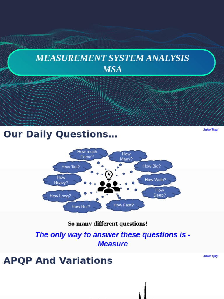 Measurement System Analysis (MSA) | PDF | Measurement