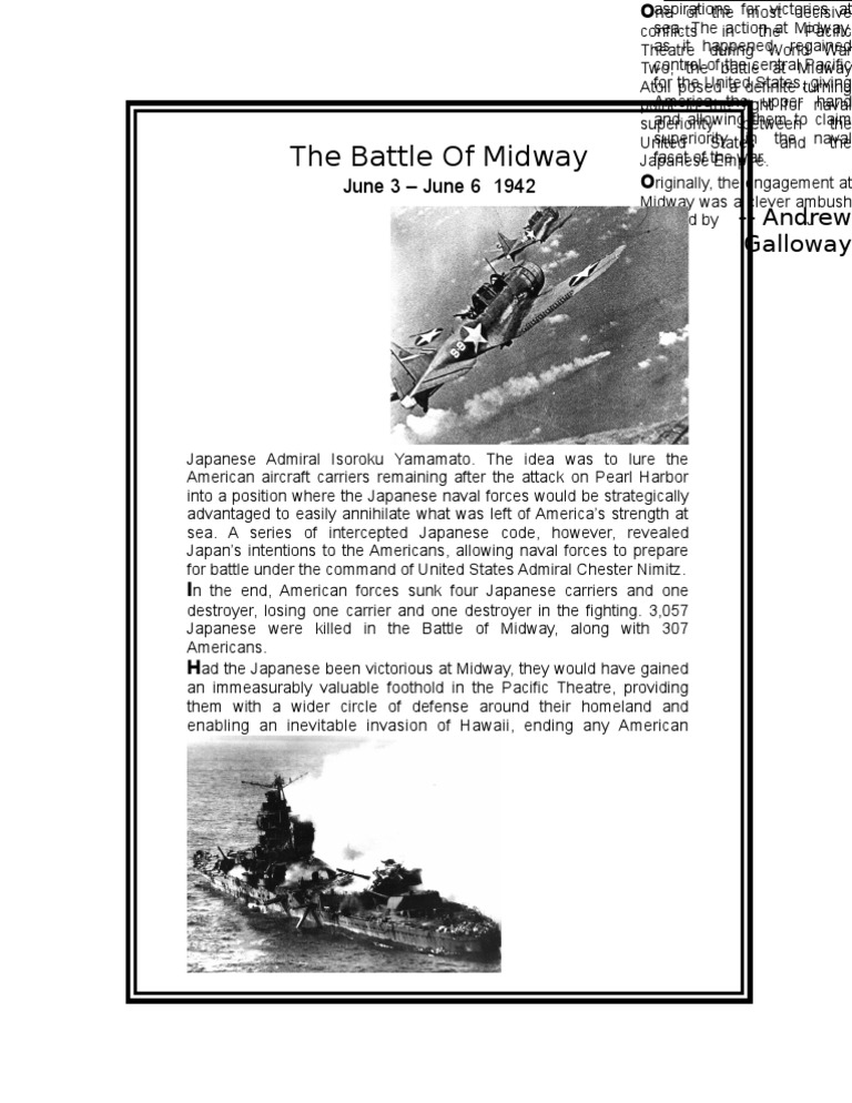 Midway: Turning Point in WWII | PDF | Battle Of Midway | Pacific ...