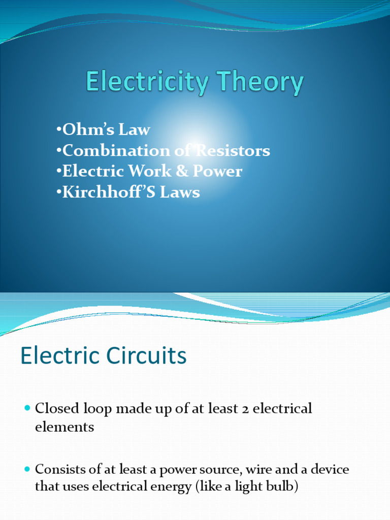 Understanding Electric Circuits Basics | PDF | Electric Power | Electricity