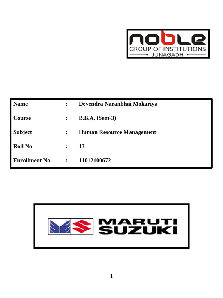 Maruti Suzuki by Devendra Mokariya | PDF | Nissan | Toyota