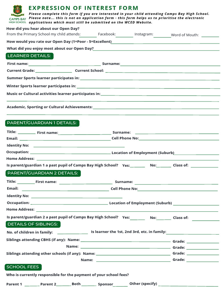 Expression of Interest Form 3 1 | PDF