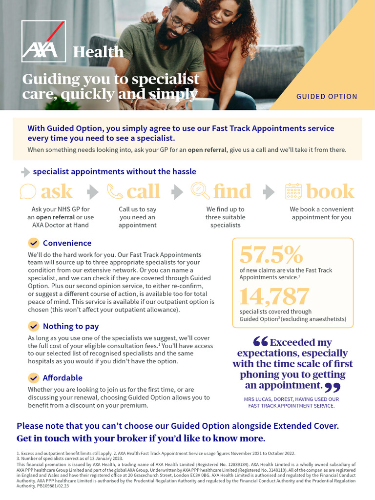 AXA Fast Track Appointments Overview | PDF | Public Services | Social ...