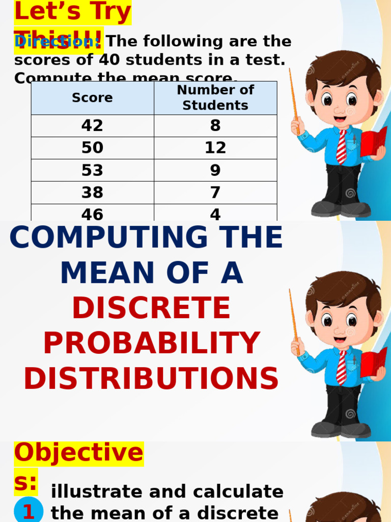 Mean Calculation in Probability Distributions | PDF | Mean ...