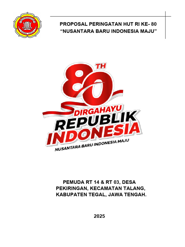 Proposal HUT RI Ke 80 | PDF