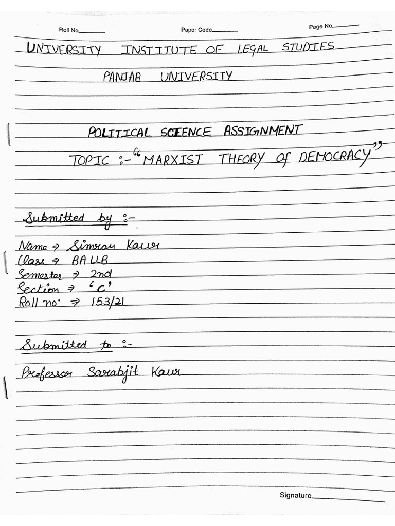 Political Science Project | PDF