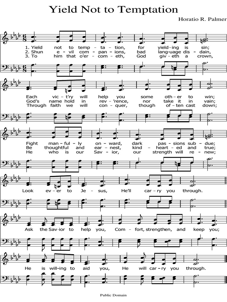 Yield Not to Temptation Lyrics PDF | PDF