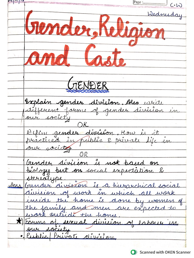 Gender, Religion and Caste | PDF