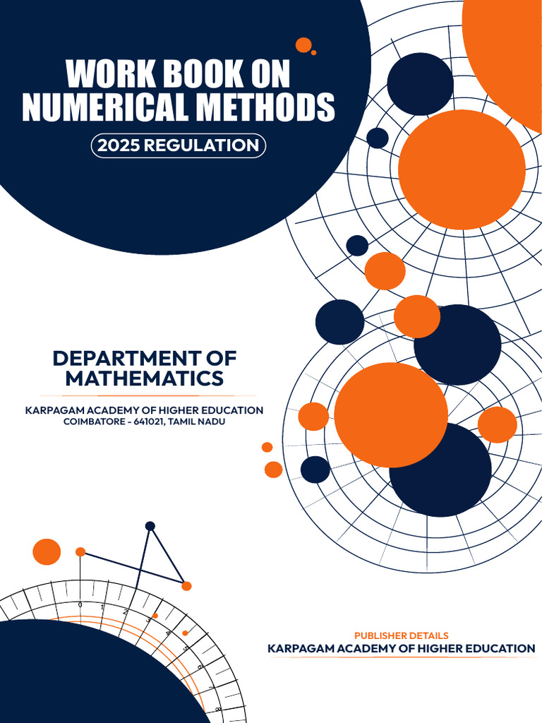 Final Version of Numerical Methods Workbook | PDF | Numerical Analysis | Equations