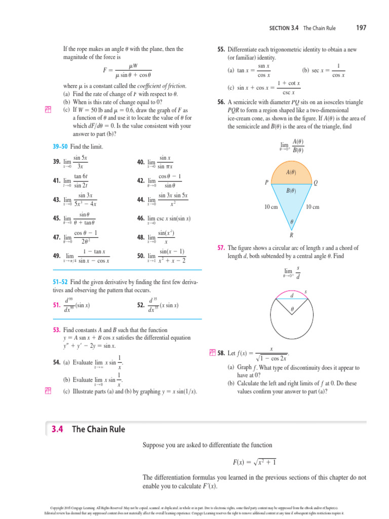 Chain Rule in Calculus Explained | PDF | Trigonometric Functions ...