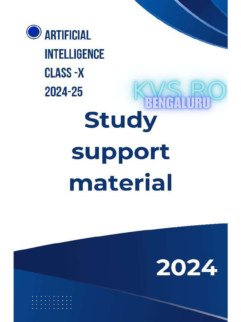 Class 10 Artificial Intelligence Study Material (2024-25) | PDF | Communication | Artificial ...