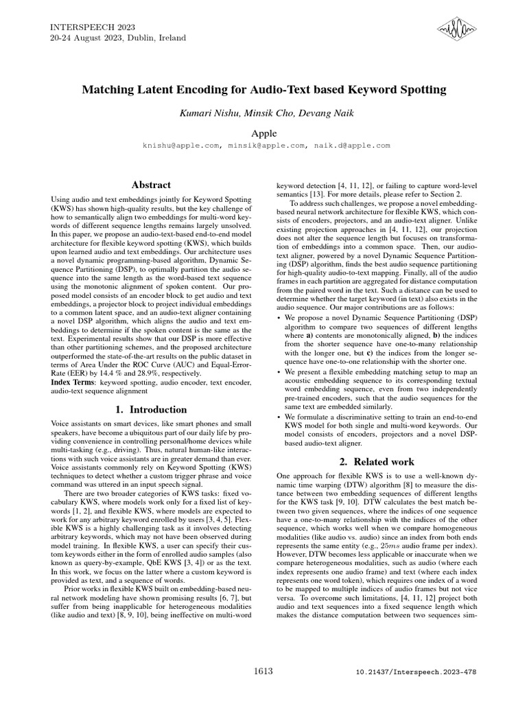 23-Interspeech-Matching Latent Encoding For Audio-Text Based Keyword ...