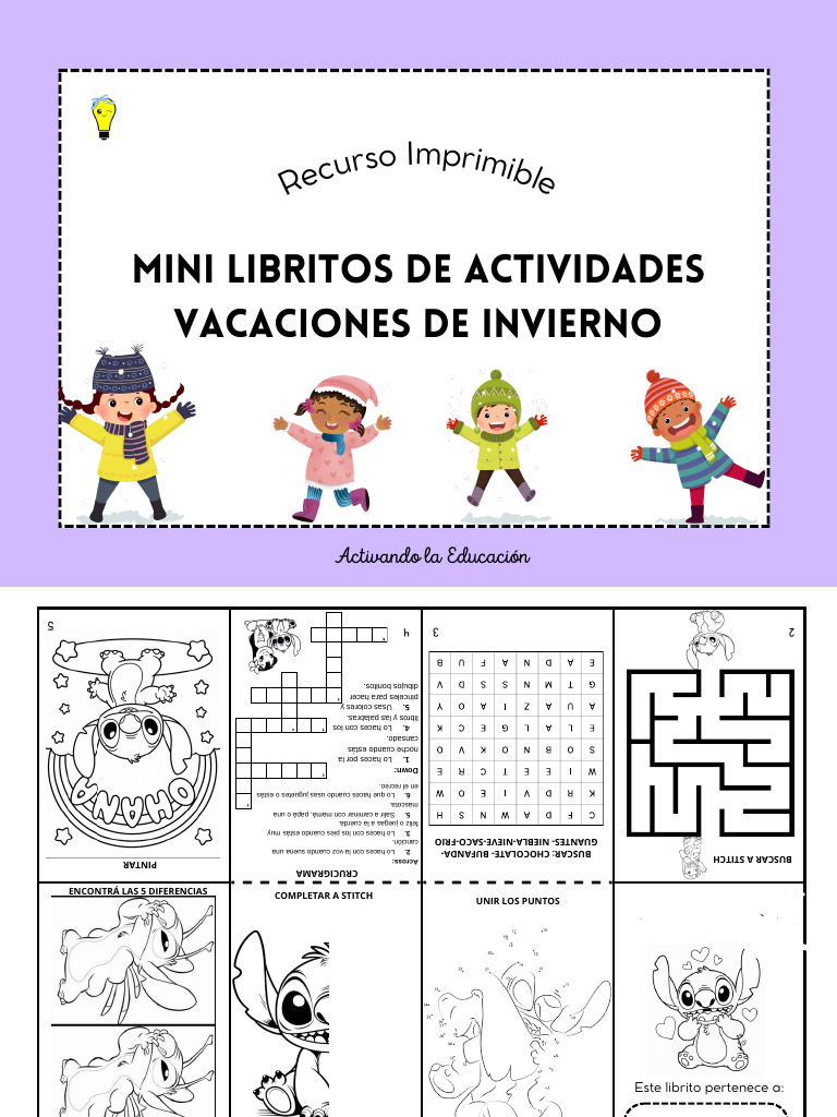 Minilibrito Vacaciones Activandolaedu | PDF