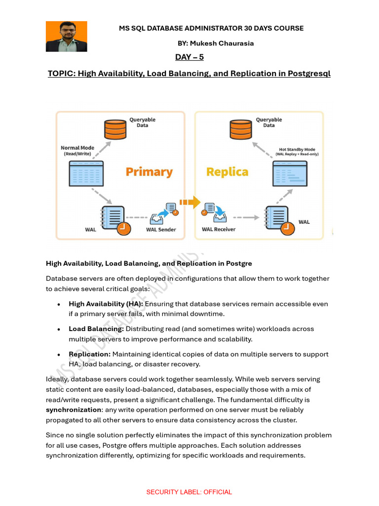 Postgres High Availability, Load Balancing, Replication | PDF | Replication (Computing ...
