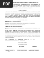 Acta de Asamblea Ejidal Ejemplo | PDF | Gobierno