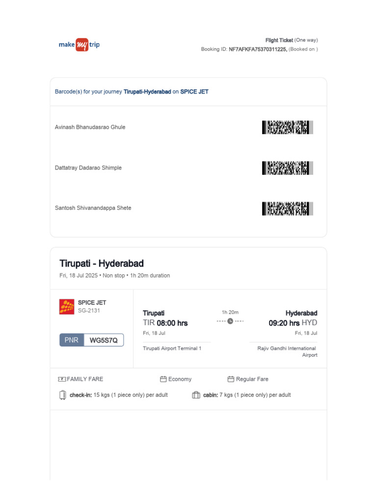 NF7AFKFA75370311225 ETicket | PDF | Transport | Aviation