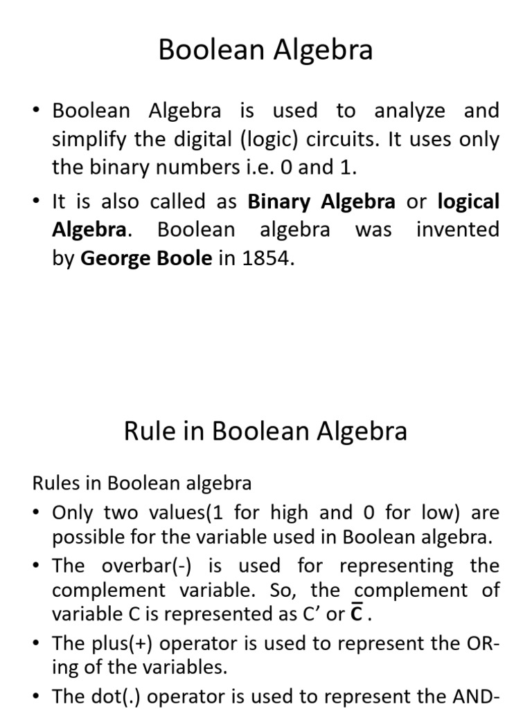 FALLSEM2025-26_VL_BAITE101_00100_ETH_2025-08-02_Boolean-algebra | PDF | Boolean Algebra ...