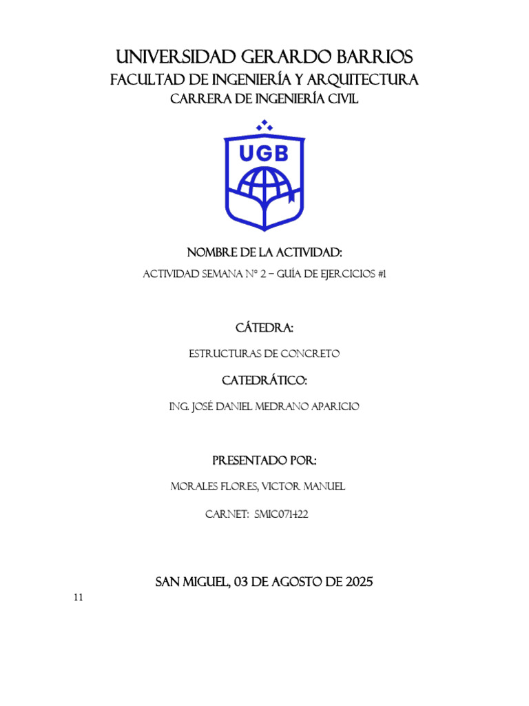 Actividad Semana 2: Estructuras de Concreto | PDF