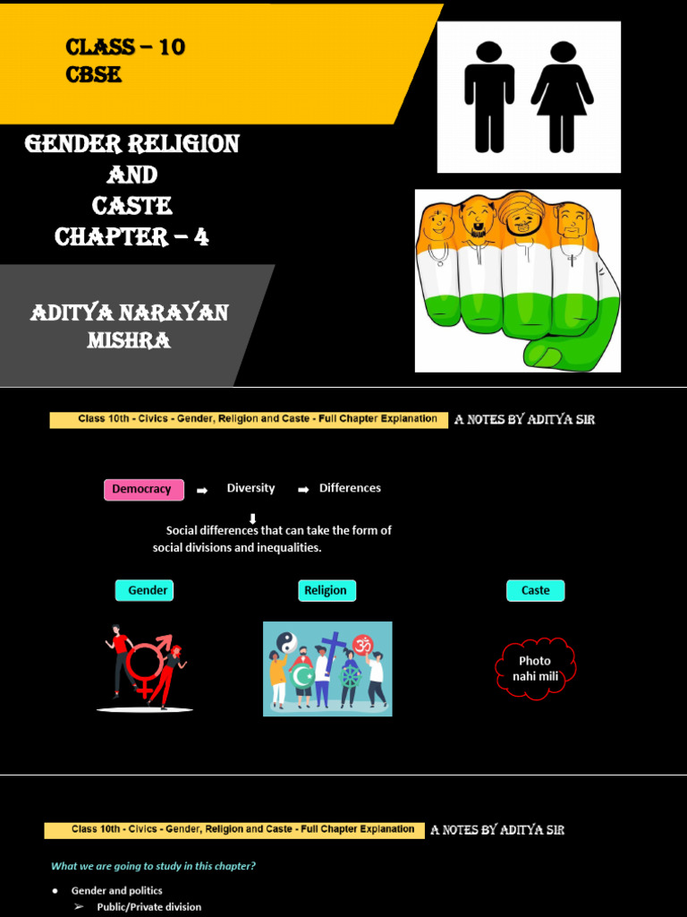 Gender Religion and Caste | PDF
