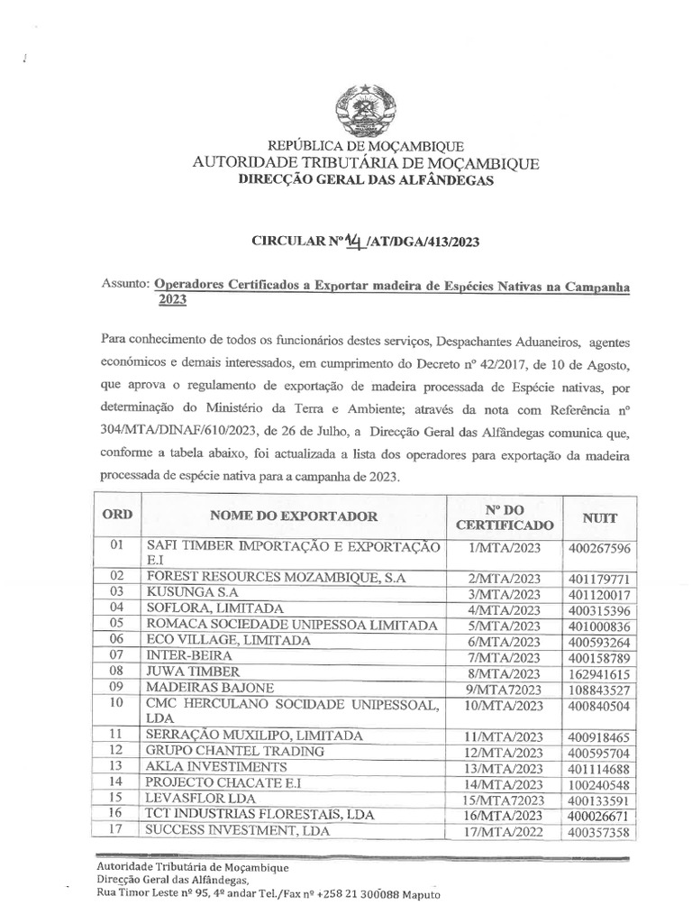 Exemplo de Circular 14 413 2023 | PDF