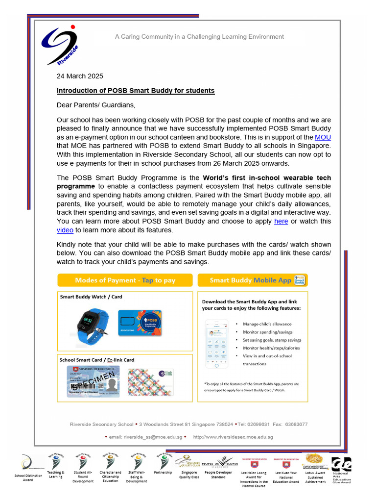 Parent Letter For All Students - Go-Live | PDF | Banking Technology