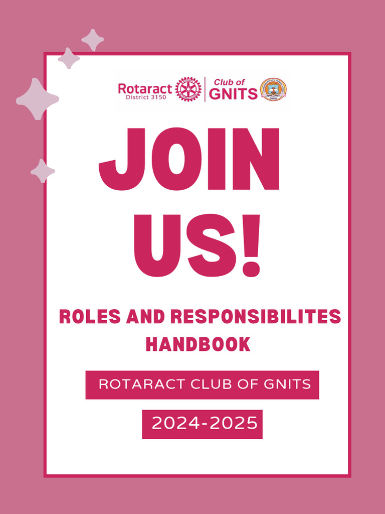 GNITS Rotaract Club Officer Roles 2024-25 | PDF | Employee Retention ...