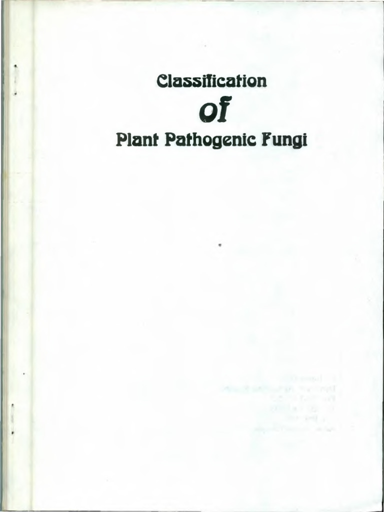Classification of Plant Pathogenic Fungi | PDF | Fungus | Sexual ...