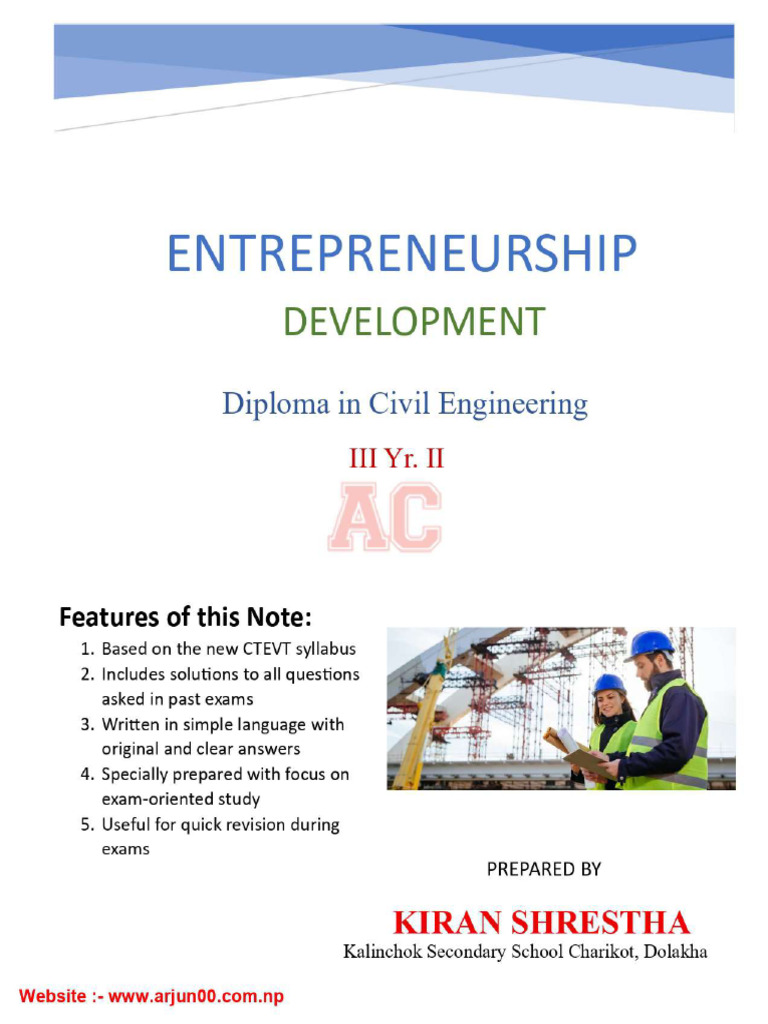 Entrepreneurship Development - Note - Provided by KIRAN - (WWW ...