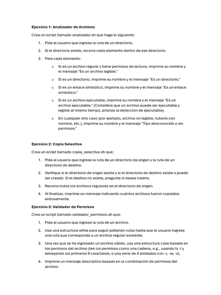 Ejer Cici Os Bash Final | PDF | Archivo de computadora | Directorio ...